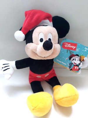 DISNEY MICKEY MOUSE SANTA PLUSH DOLL SOFT TOY CHRISTMAS 25 cm H | eBay ...