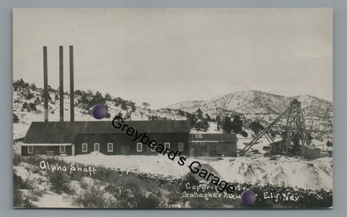 RPPC Copper Mining Mine Alpha Shaft ELY NV Nevada 1908 Real Photo ...