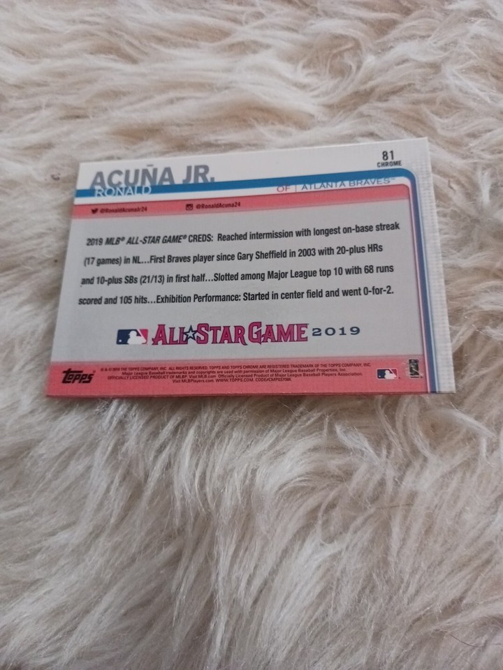2019 Topps Chrome 2019 ASG ALL STAR ROOKIE Ronald Acuna Jr #81 | eBay