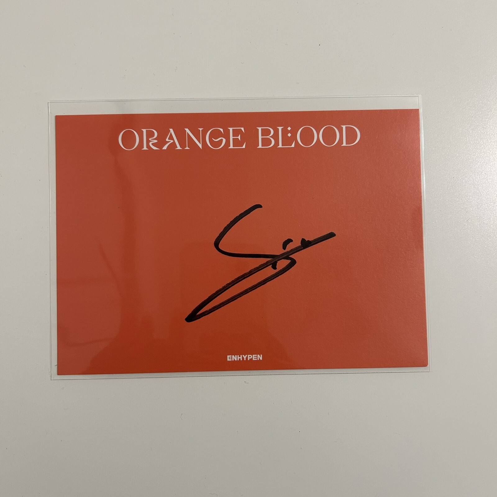 [US Exclusive] ENHYPEN Orange Blood Signed Postcard - SUNOO 선우 엔하이픈 | eBay