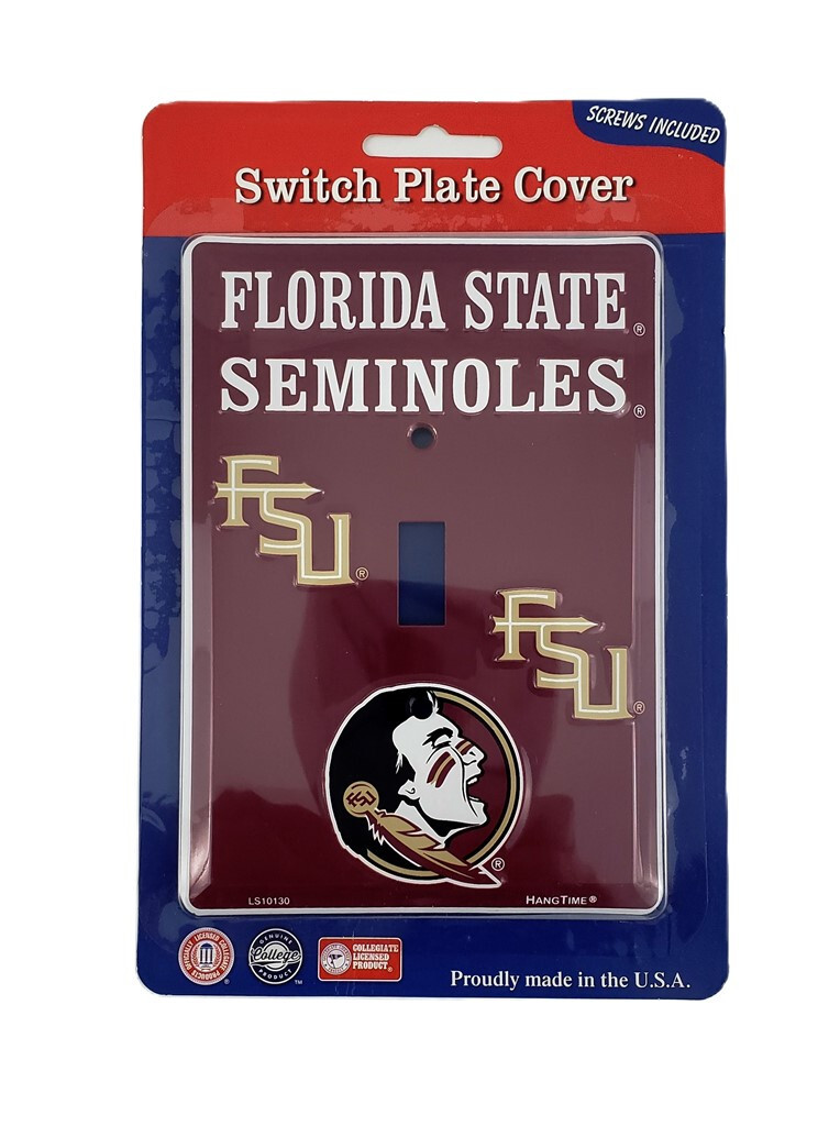 Officially Licensed Red Florida Seminoles Single Switch Plate Cover ...