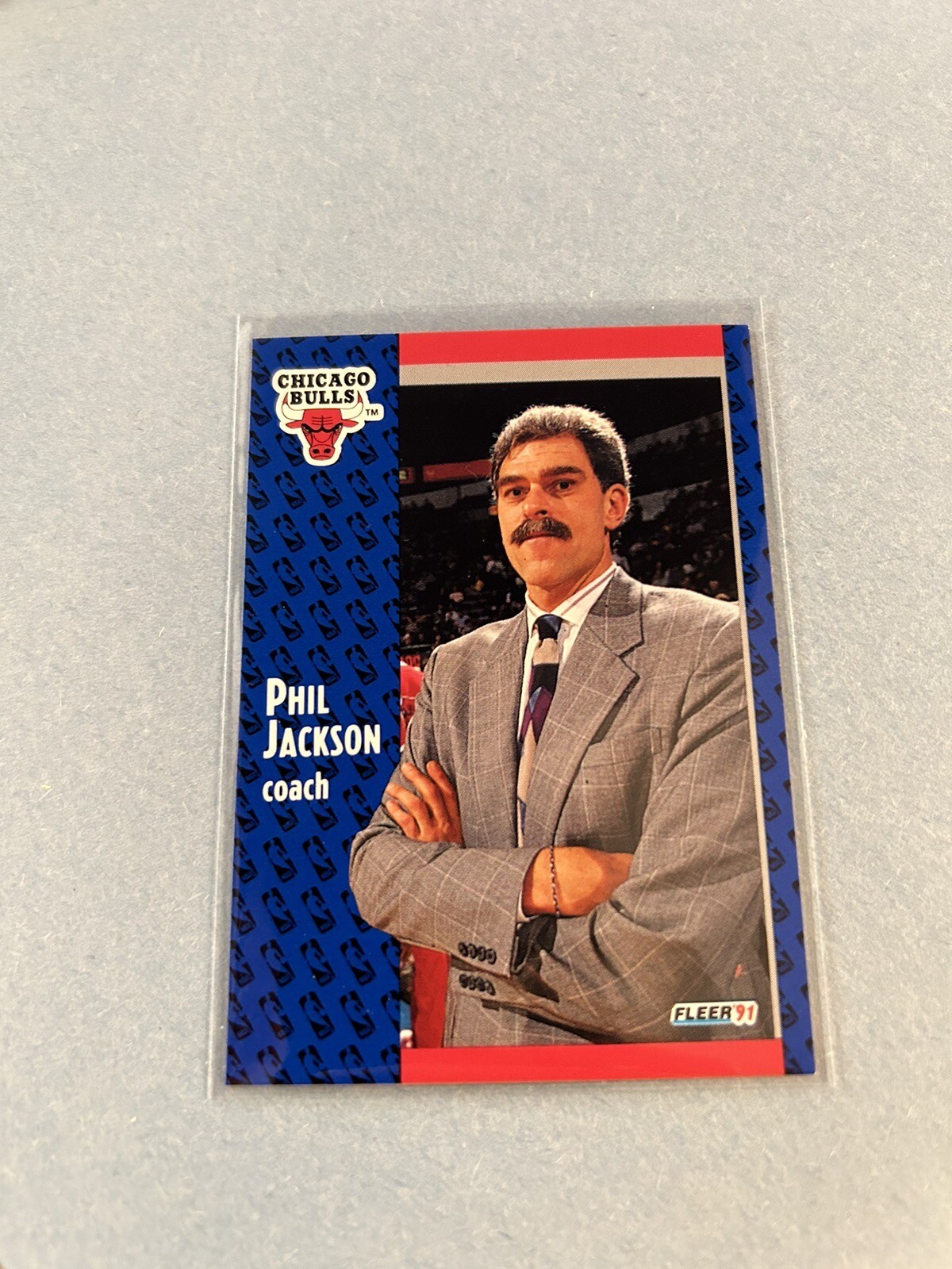 Phil Jackson Bulls Head Coach Card 90/91 #28 Fleer / +2 Random Base ...