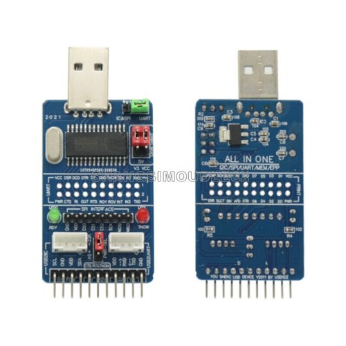ALL IN 1 Multifunctional USB to SPI/I2C/IIC/UART/TTL/ISP Serial Adapter ...