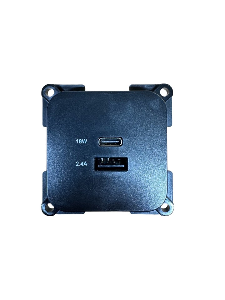 CBE/C-Line Campervan 240v, 12v, USB-A/USB-C Triple frame Black T5/T6 ...