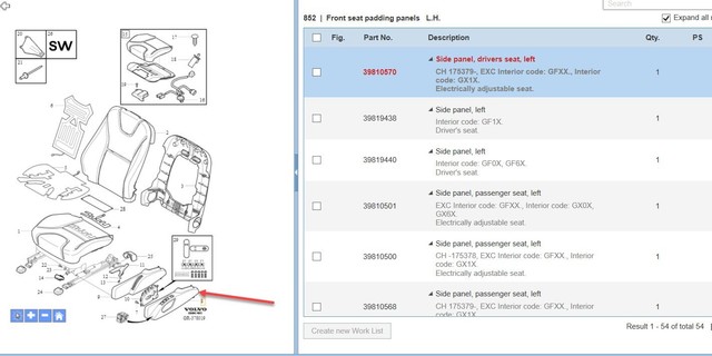 Genuine Volvo Outer Finish Panel 39810570 for sale online | eBay