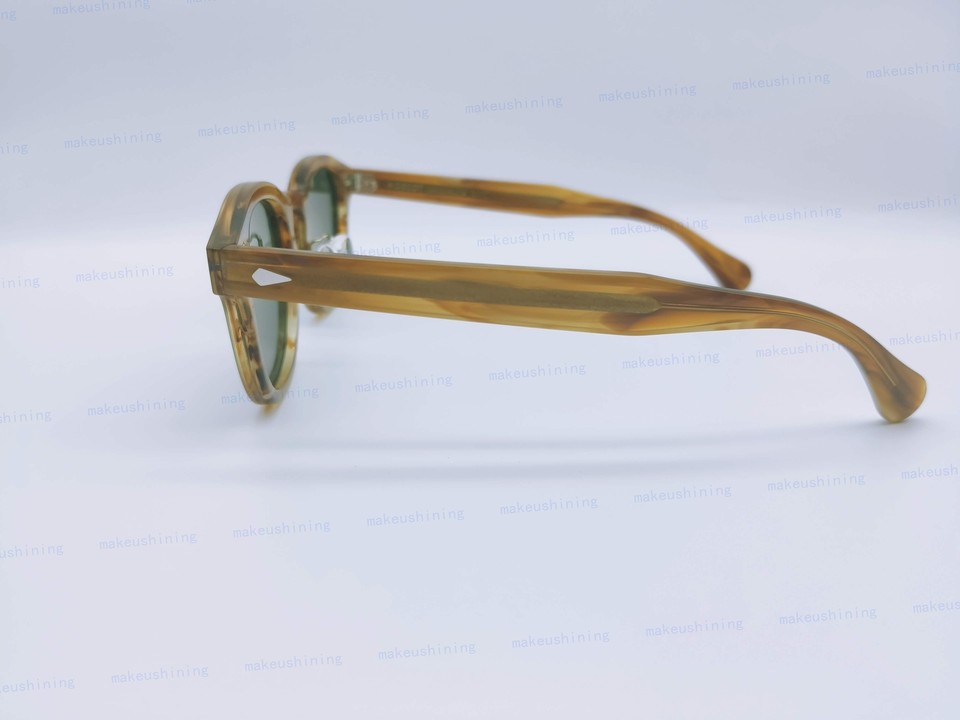 MOSCOT LEMTOSH BLONDE Frame Green Lenses Sun Glasses W/ METAL NOSE 49 ...