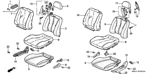 Genuine Honda Cover R Rear Headrest Pillar *YR150L* (Mystic Brown ...