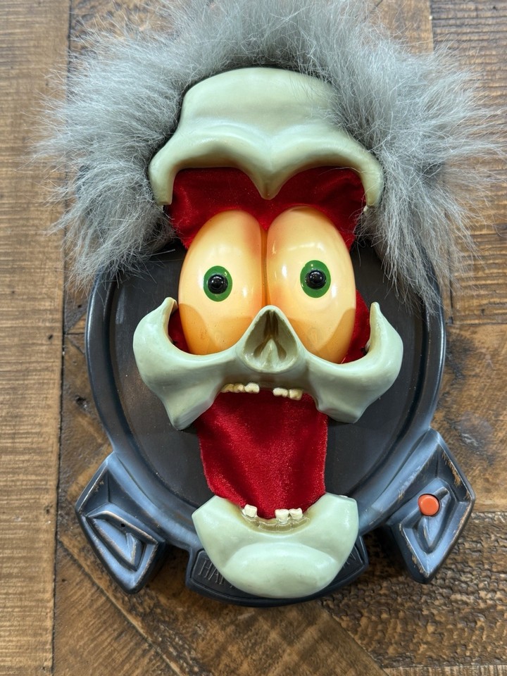 Vintage Rare Gemmy Halloween Happy Mask Face Monster Scary Motion ...