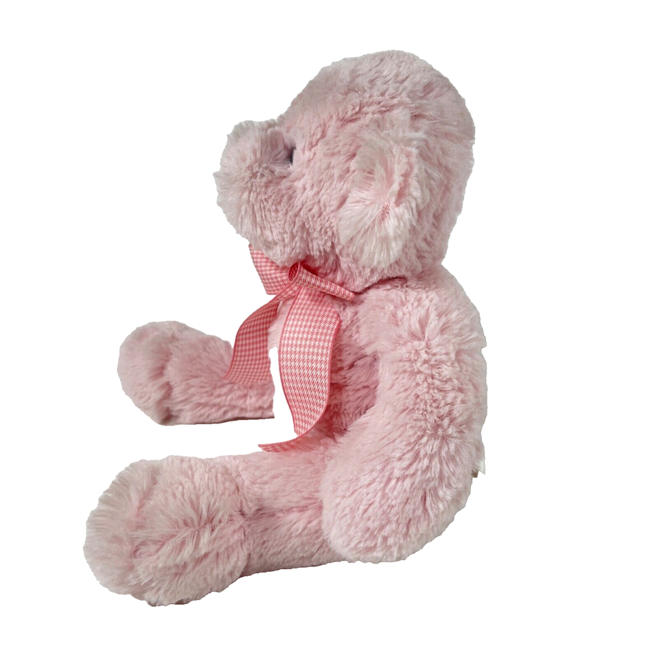 Target Circo Pink Teddy Bear Plush w/Gingham Bow Super Soft 12" Baby ...