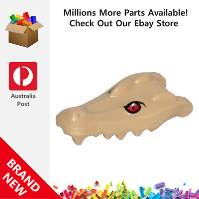 Genuine LEGO™ Tan Alligator / Crocodile Head Jaw Upper 18905 6276938 ...