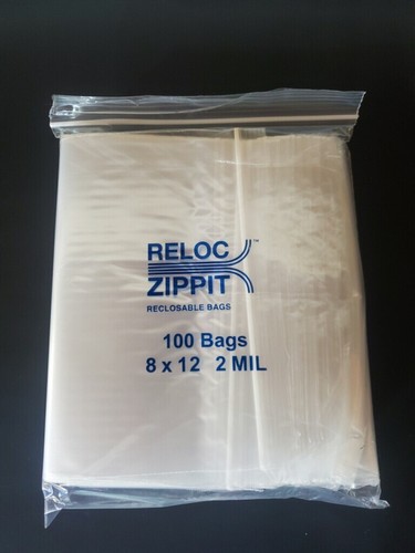 1.5x1.5 to 20x20 Clear Reloc Zippit Reclosable Zip Seal Lock Top Bags ...