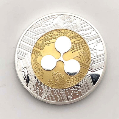 Ripple Coin XRP CRYPTO Challenge Coin Metal Gold Plated Collectors ...