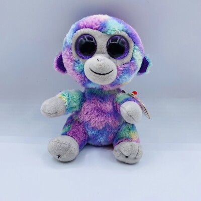 Ty Beanie Boos Zuri Purple Monkey 6" Plush Stuffed Animal 2019 Tags | eBay