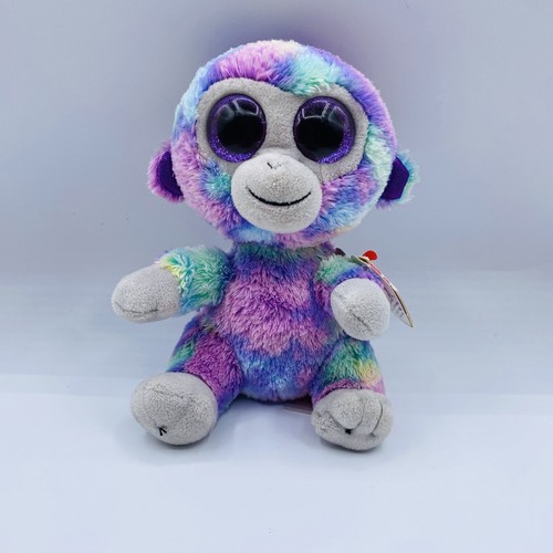 Ty Beanie Boos Zuri Purple Monkey 6" Plush Stuffed Animal 2019 Tags | eBay