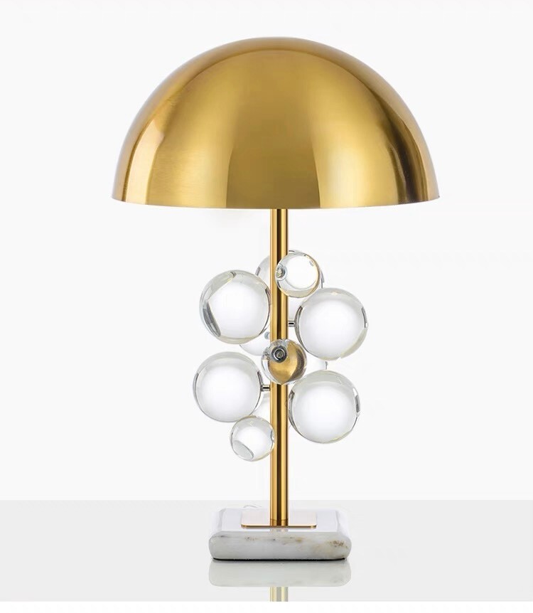 Modem Copper marbled crystal ball Glass Tiffany-style Lamp | eBay