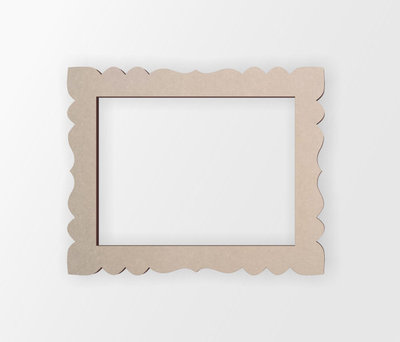 Wooden Curvy Rectangle Frame - Cutout, Home Decor, Unfinished and ...