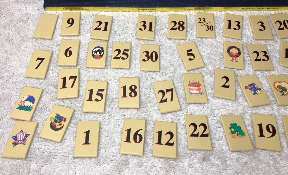 USMC PERPETUAL CALENDAR Wooden Display Board W/ Tiles The Bradford ...