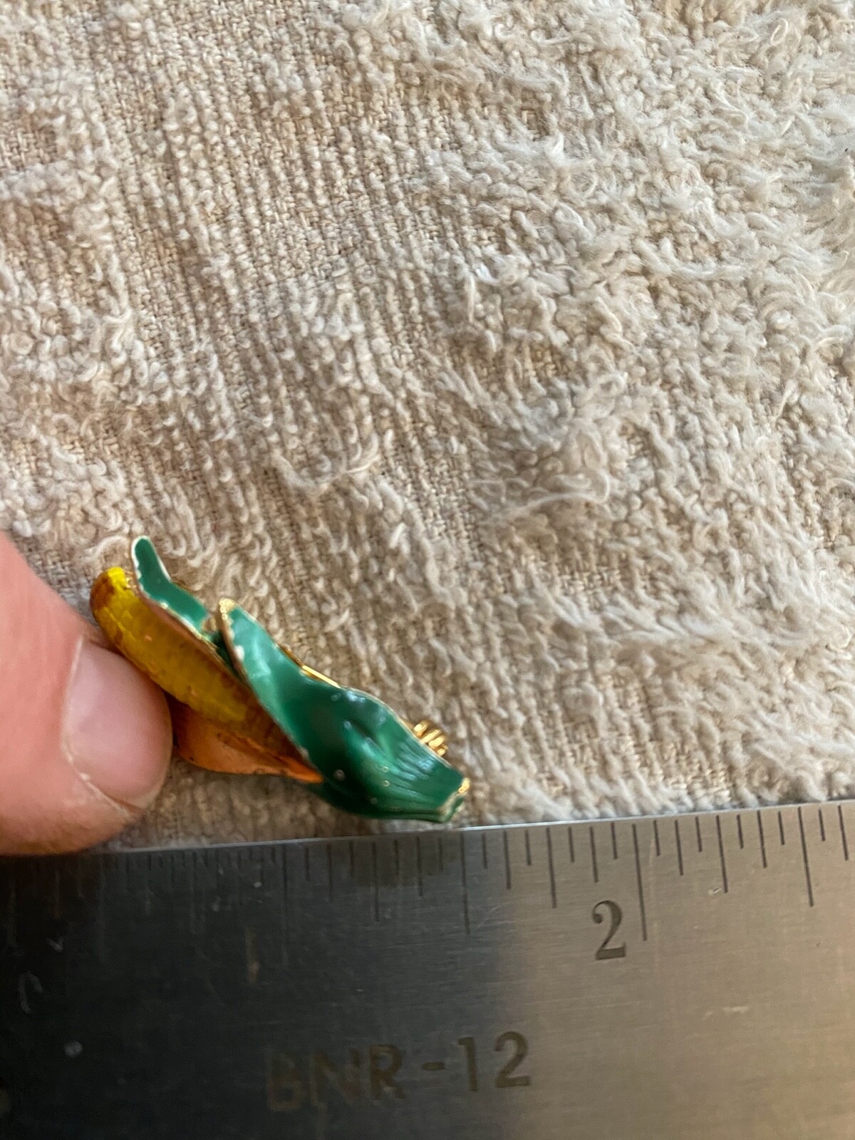 Vintage Corn on the Cob Pin Enamel - Gem