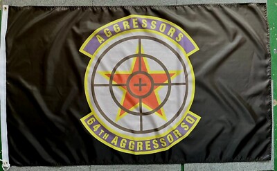 USAF 64th Aggressor Squadron "Gomers" 3x5 ft Single-Sided Flag Banner ...