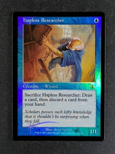 2002 Magic: The Gathering HAPLESS RESEARCHER 42/143 Judgment Foil ...