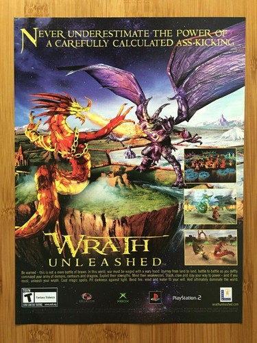Wrath Unleashed PS2 Xbox 2004 Vintage Print Ad/Poster Official Promo ...