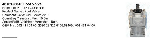 WABCO MERCEDES VOLVO BRAKE VALVE 4613150040 46131550080 4613150420 | eBay