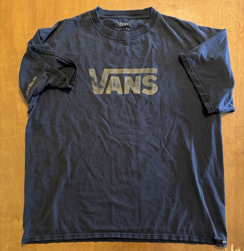 Vintage VANS Black T-Shirt with Logo 2XL Men’s T-Shirt Distressed | eBay