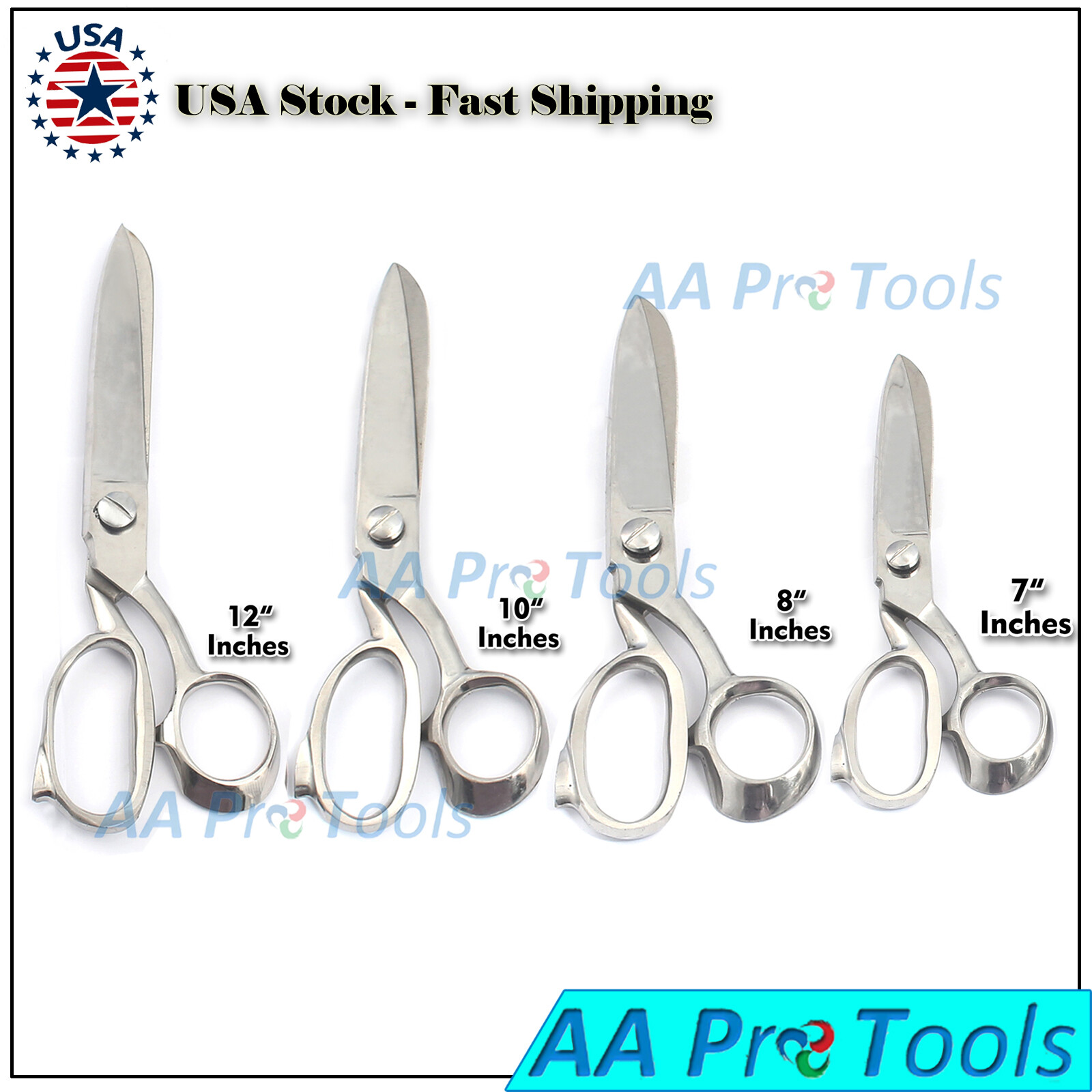 7" 8" 10" 12" Heavy Duty UPHOLSTERY CARPET/SHEAR TAILOR SCISSORS Set Of ...