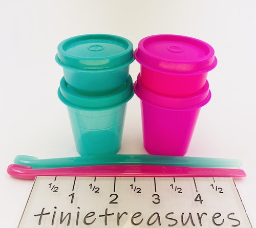 Tupperware midget smidget Peeler set 6 Neon pink Teal New ...
