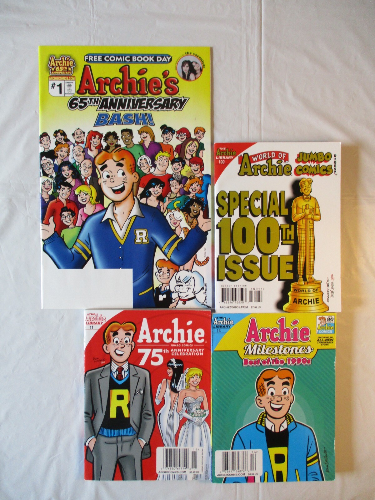 4 Archie Jumbo Comics Special 100th Issue 65th &75th Anniv Milestones ...