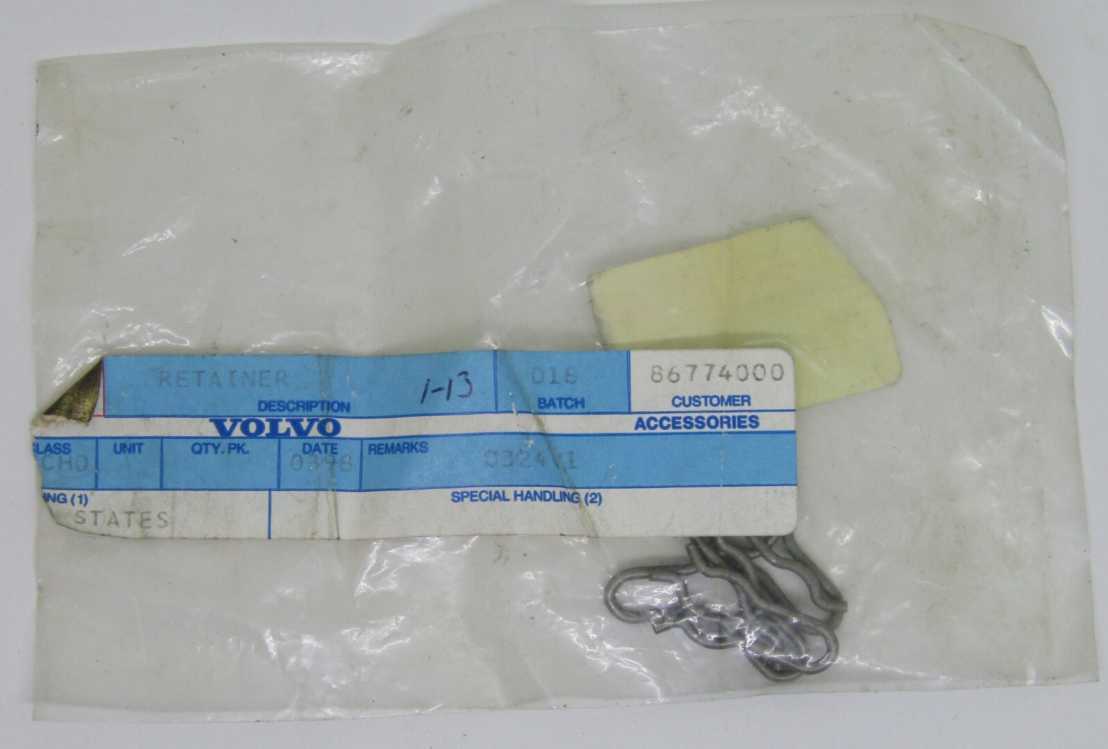 New Volvo Penta Marine Boat OEM Retainer Part No. 3852555 Sold ...