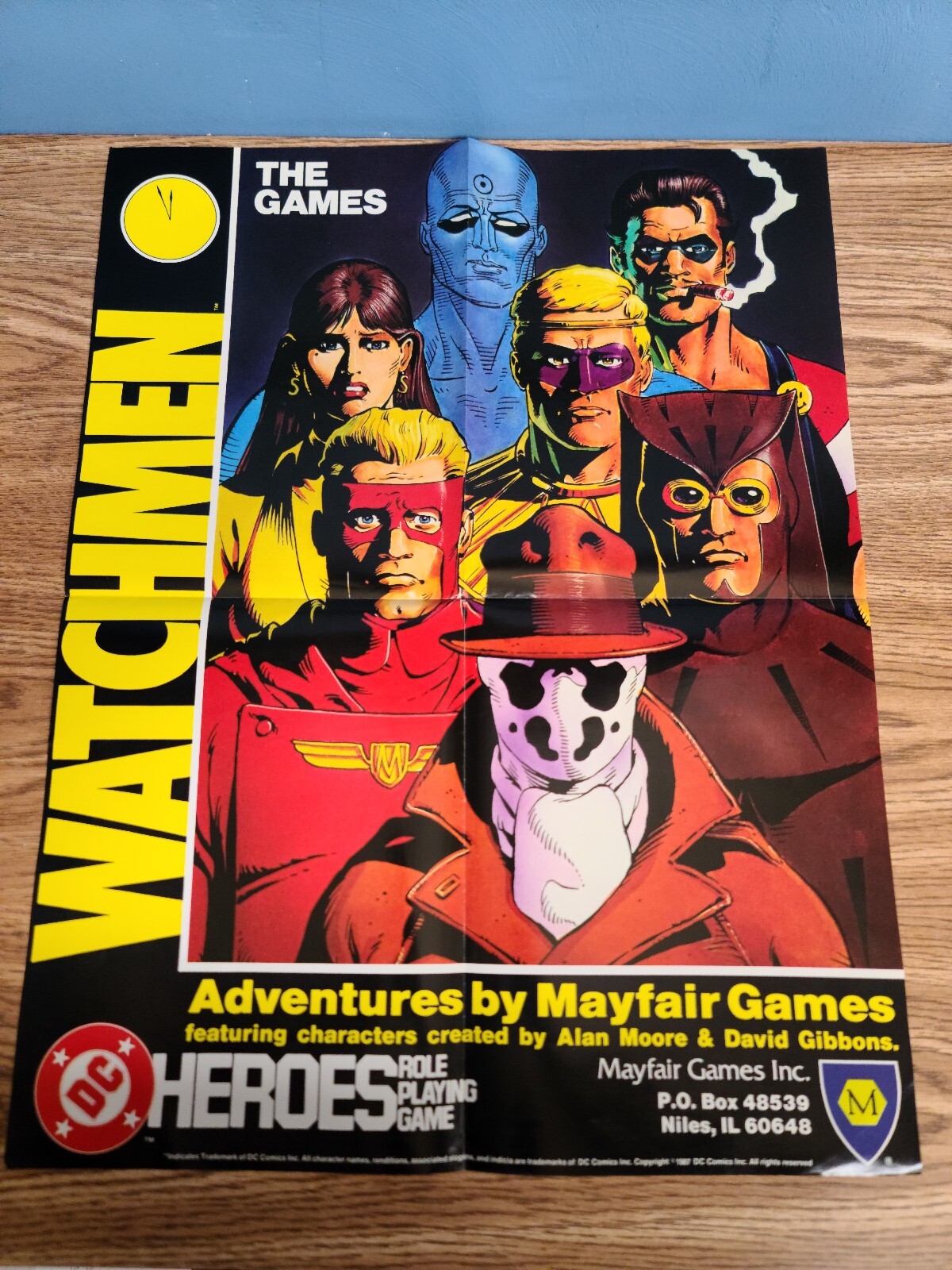DC Heroes Role Playing Game | Watchmen Promo Poster | Mayfair 1987 | eBay