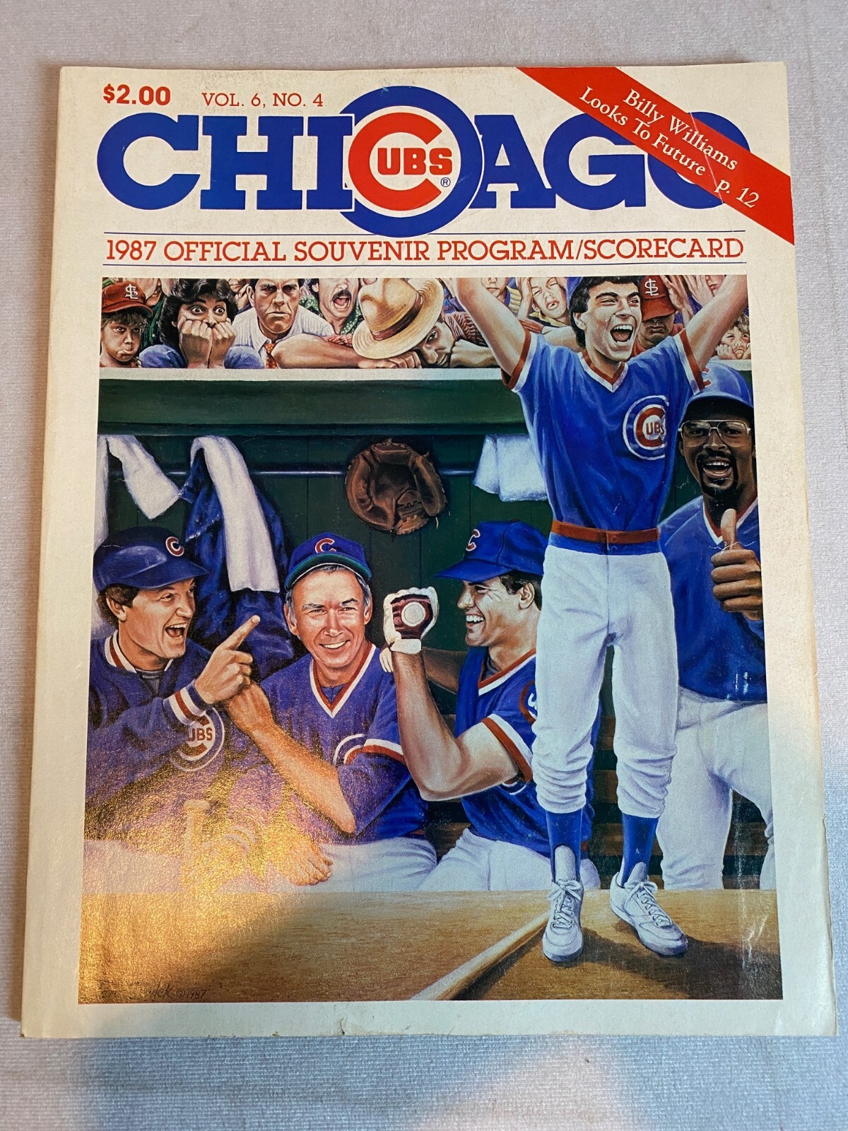 1987 CHICAGO CUBS OFFICIAL SOUVENIR PROGRAM & SCORECARD @ WRIGLEY ...