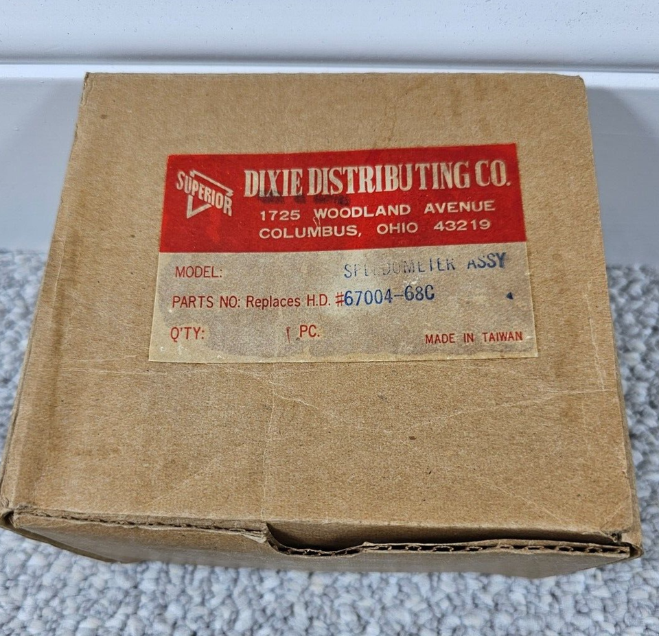 Vintage NOS Dixie #67004-68C Harley Davidson Replacement Speedometer ...