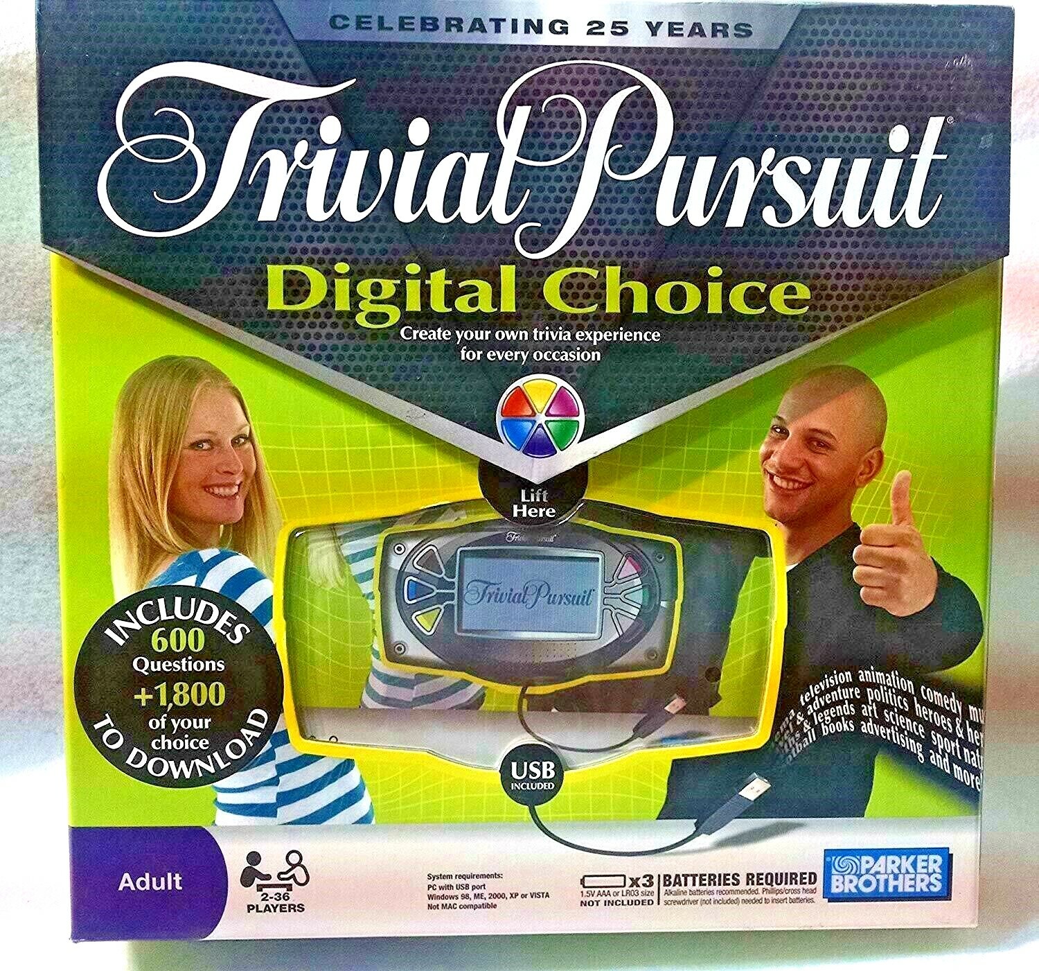 Trivial Pursuit Digital Choice - ELECTRONIC UNIT PRE LOADED 600 ...