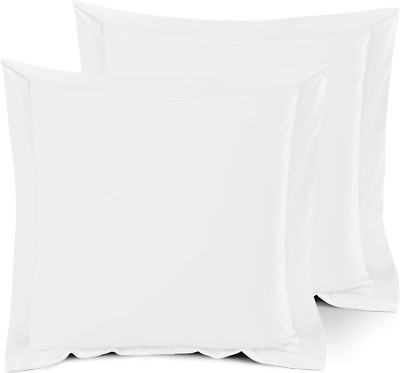 European Square Pillow Shams Set of 2 White 600 Thread Count 100% ...