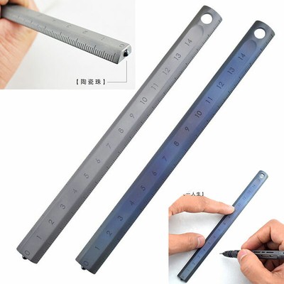 EDC Titanium Metal Dull polish Straight ruler Straightedge Measuring ...