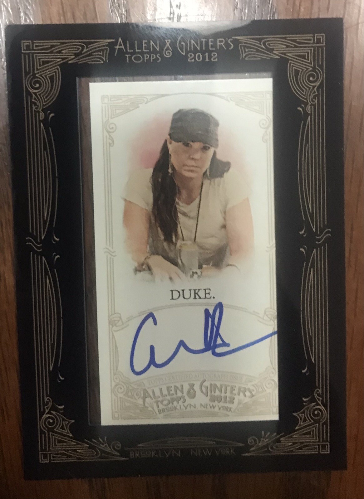 ANNIE DUKE 2012 Allen Ginter Black Border Mini Autograph AGA-ADK Poker ...