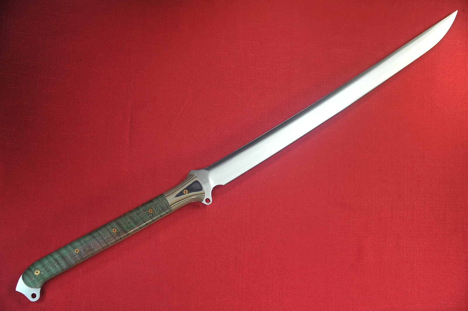 Busse Custom AK47 .185" Convexed Satin, G10 G-rexed Striped Maple Wood ...