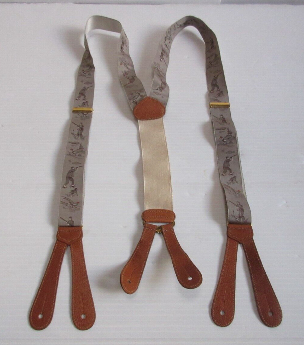 Vintage Trafalgar Hunting Scene Silk Button Adjustabl… - Gem