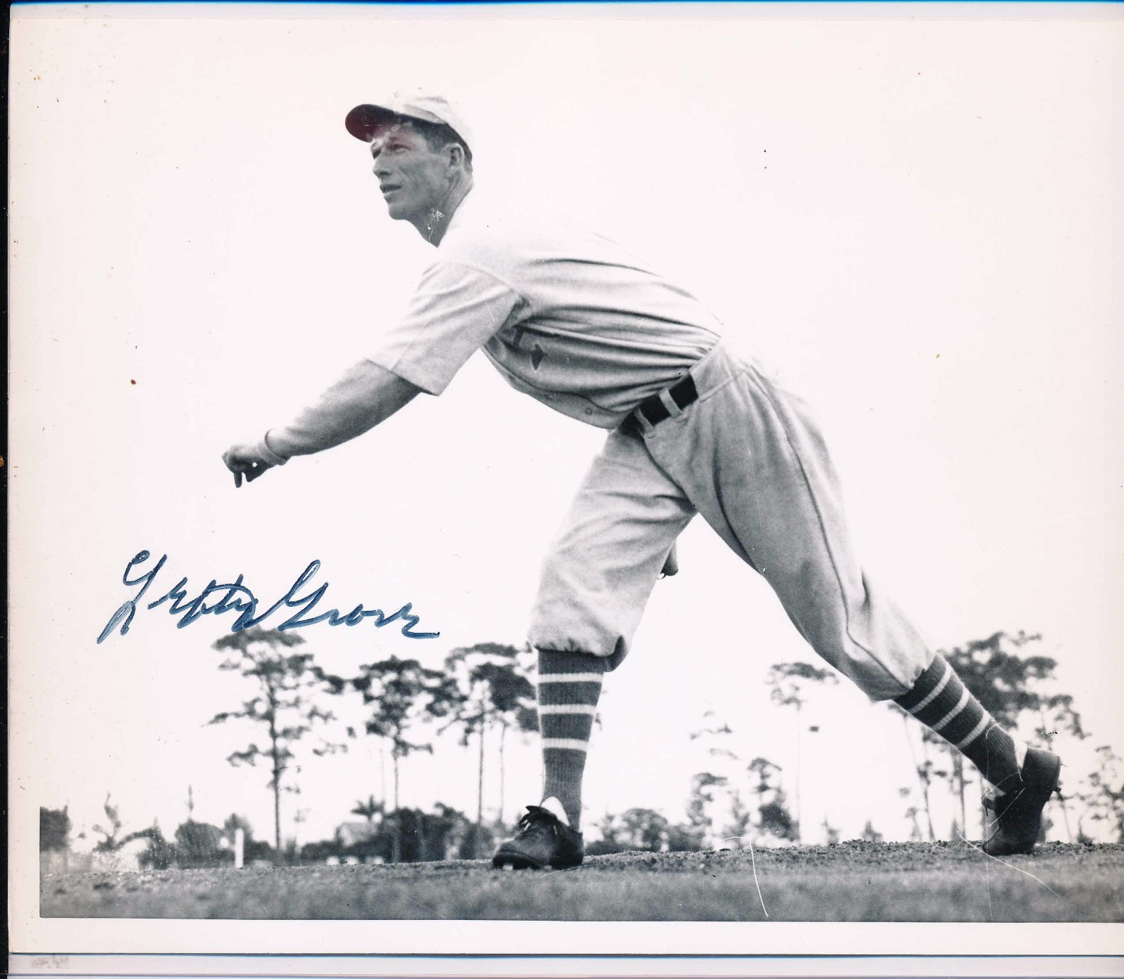 Vintage Autographed Auto Signed press photo of Lefty Grove on A's PSA ...