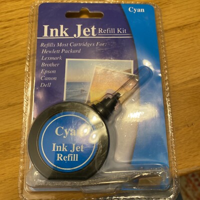 CYAN INK JET REFILL KIT HP,DELL,EPSON, Lexmark, Brother, canon New ...