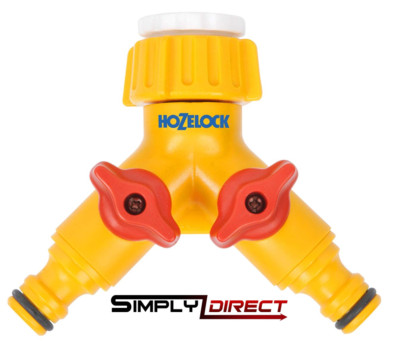 Hozelock 2256 Dual 2 Way Hose Tap Connector Two Hoses One Tap | eBay UK