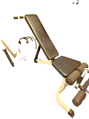 Body Solid Decline weight bench with leg extension, curl attachment | eBay