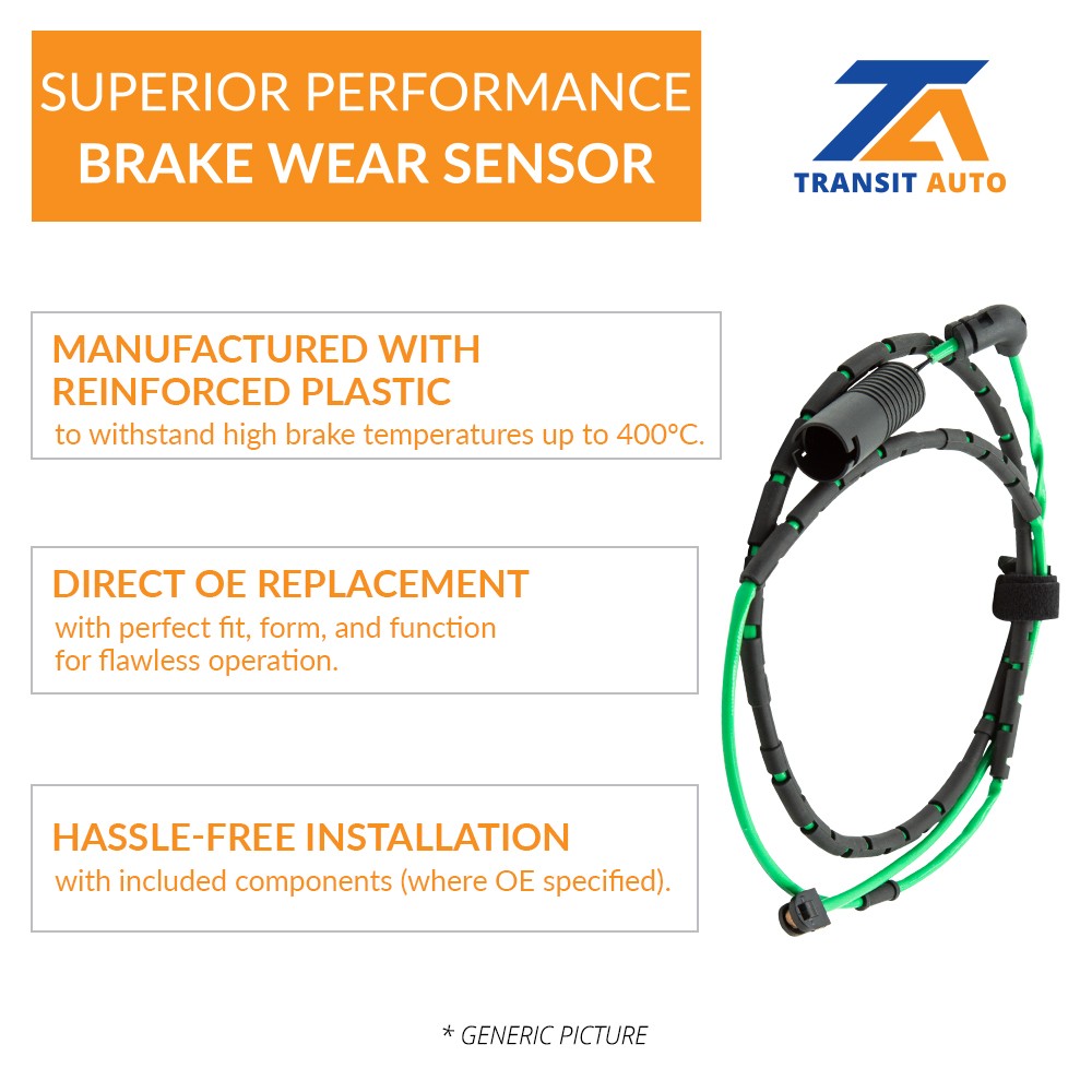 Front Rear Ceramic Brake Pads Wear Sensor Kit For Mercedes-Benz ML350 ...