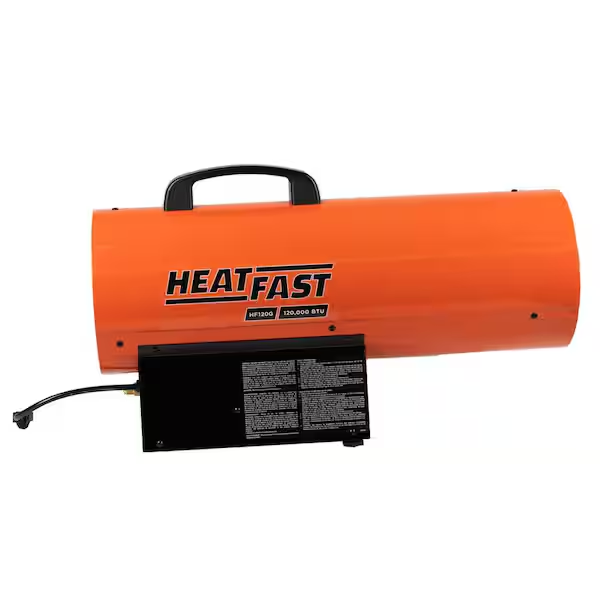 Heatfast Portable 120K BTU Space Heater Construction LP Gas Forced Air ...