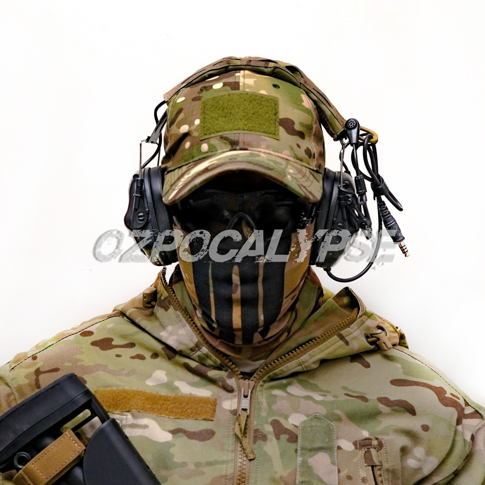 Black Skull Camo Neck Gaiter - Tactical Military Camouflage Face ...