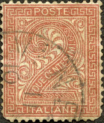 Italy 1863 2C Brown Design Used (SC# 25) | eBay