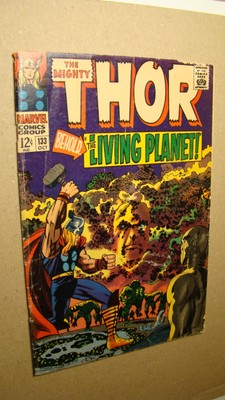 THOR 133 VS EGO LIVING PLANET 1ST FULLAPPEARANCE 1966 SILVER AGE MARVEL ...