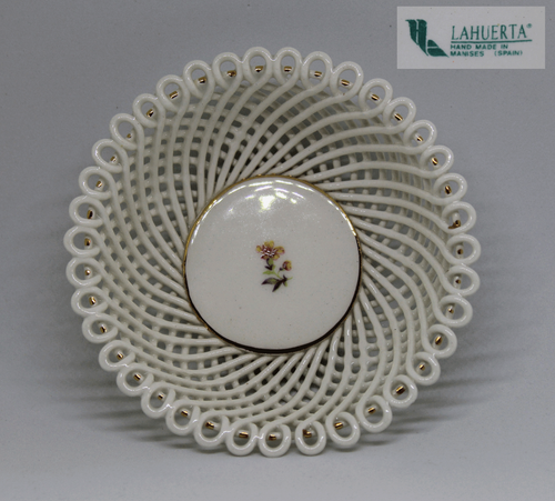 Antique Miniature Woven Porcelain Centerpiece La Huerta Manises 1980s ...
